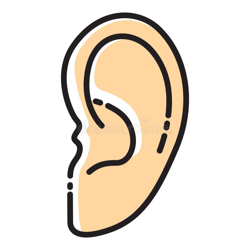 Cartoon ear stock vector. Illustration of body, logo - 257968864