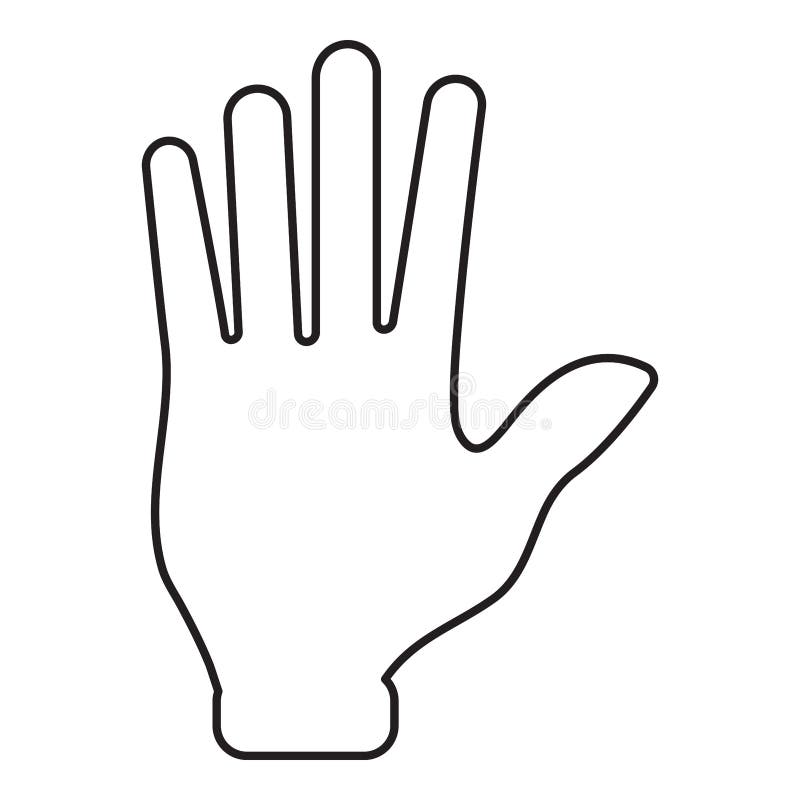 Thin line hand stock vector. Illustration of design - 257969499