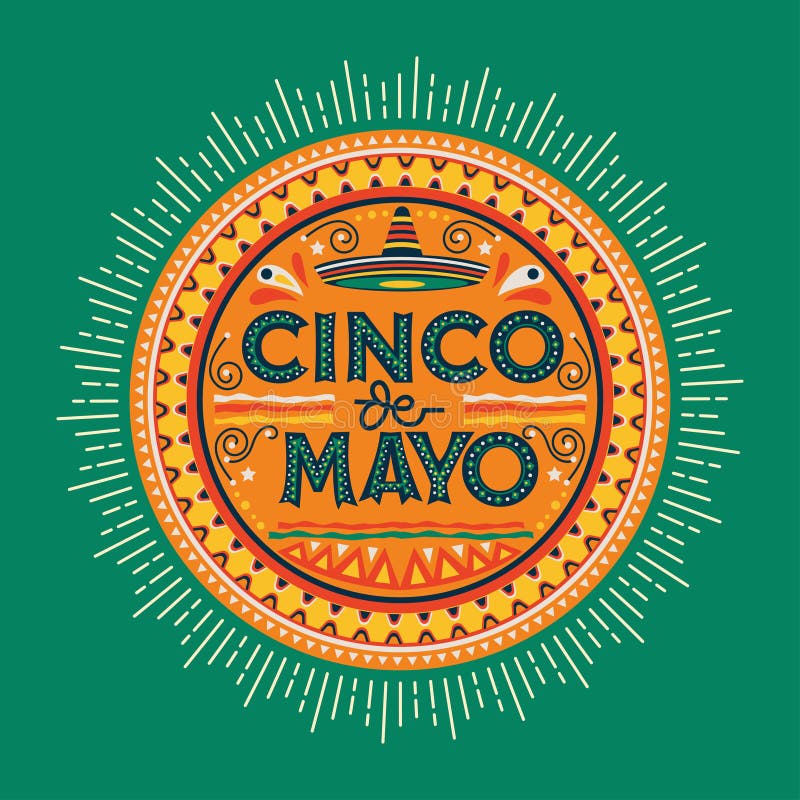 Cinco De Mayo Hat or Mexican Sombrero Hat Vector Illustration Stock ...