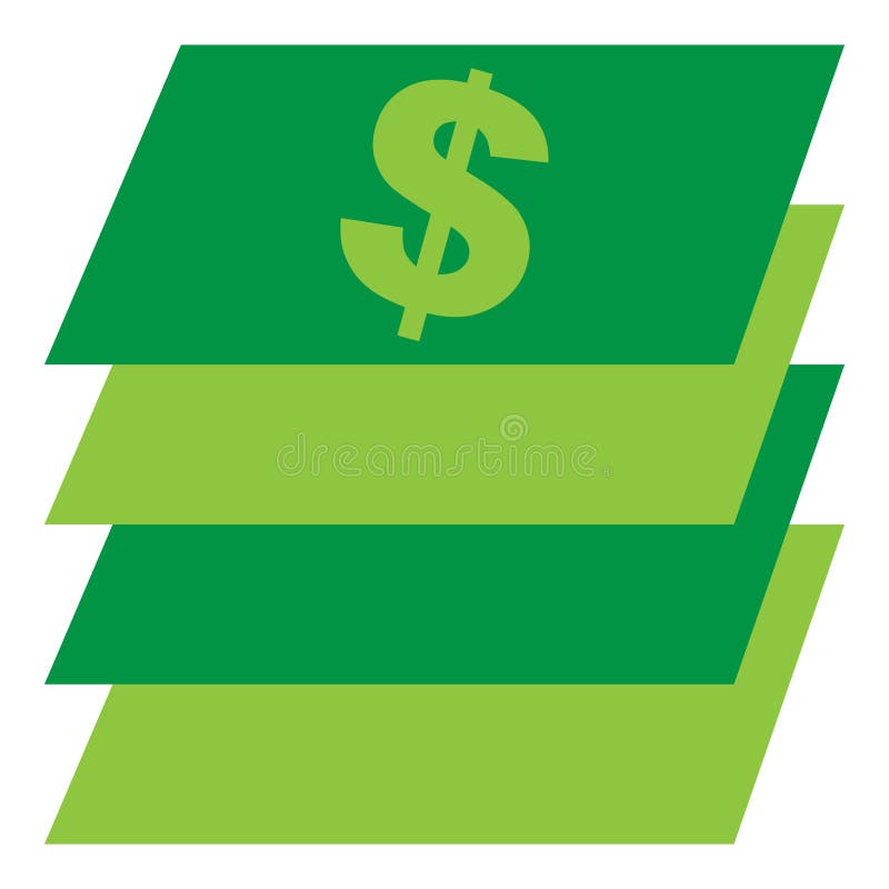 Cartoon money stack stock vector. Illustration of simple - 258005299