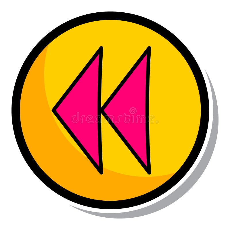 Cartoon backward button stock vector. Illustration of cartoon - 258035059