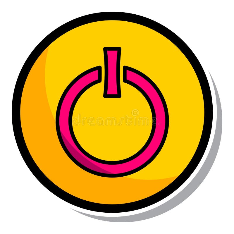 Cartoon power button stock vector. Illustration of cartoon - 258031701