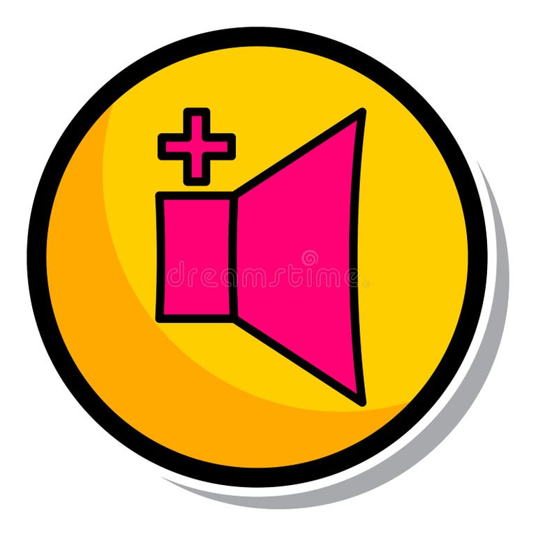 Cartoon Increase Volume Button Stock Vector - Illustration of volume ...