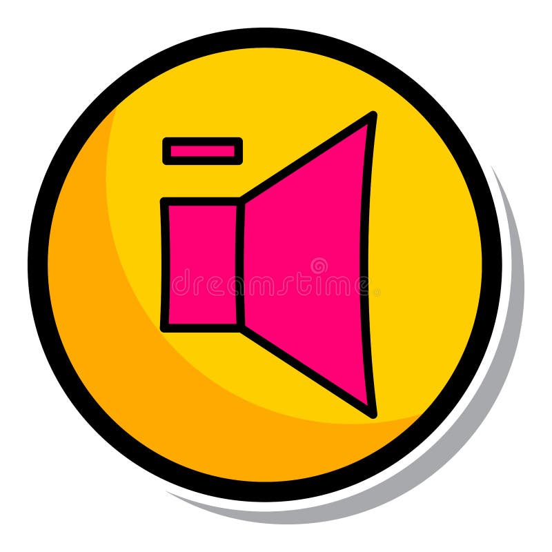 Cartoon Decrease Volume Button Stock Vector - Illustration of logo, flat: 258031721