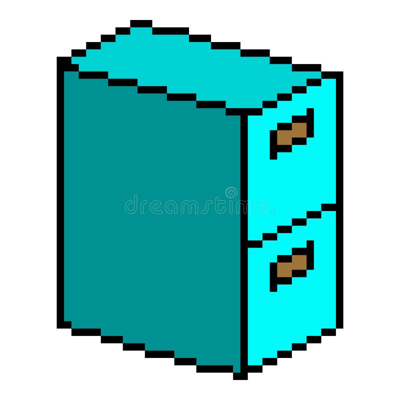 Pixel art cabinet stock vector. Illustration of pixel - 258041470