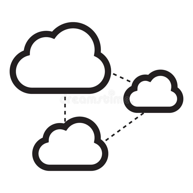 Cartoon cloud connection stock vector. Illustration of icon - 258066771