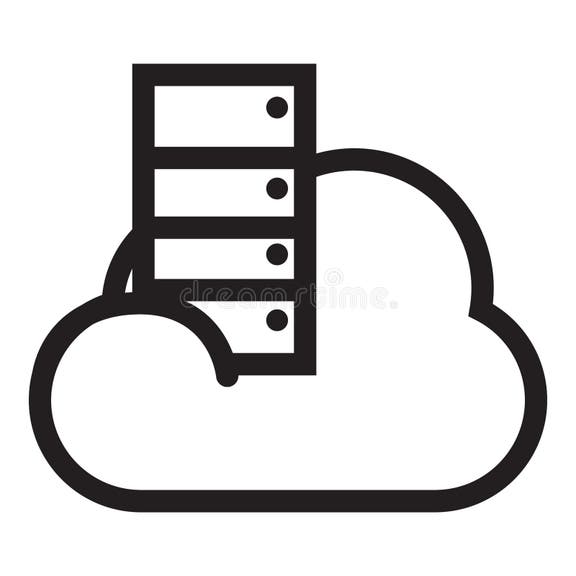 Cartoon cloud data storage stock vector. Illustration of flat - 258066774