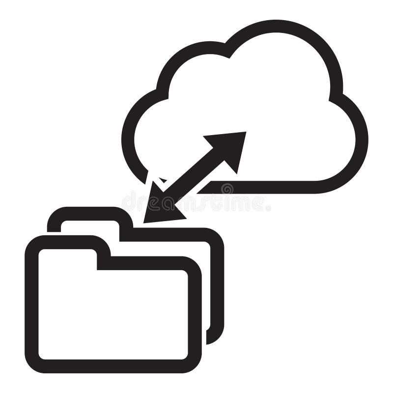 Cartoon cloud data storage stock vector. Illustration of online - 258066781