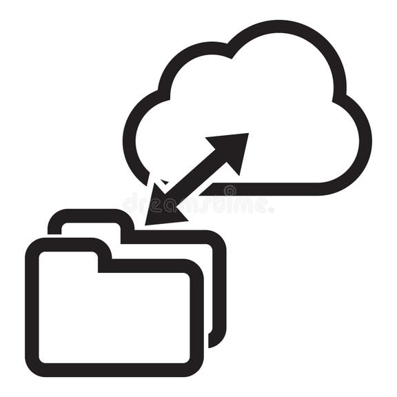 Cartoon cloud data storage stock vector. Illustration of online - 258066781