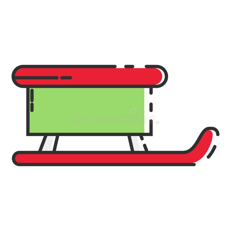 Cartoon sledge stock illustration. Illustration of cartoon - 258069193