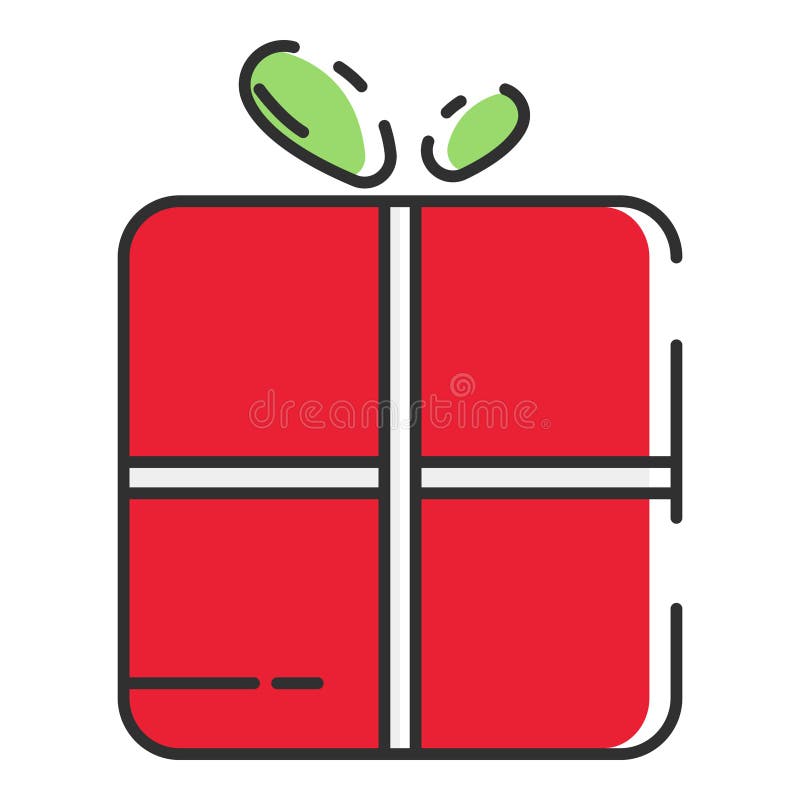 Cartoon present stock vector. Illustration of season - 258069198