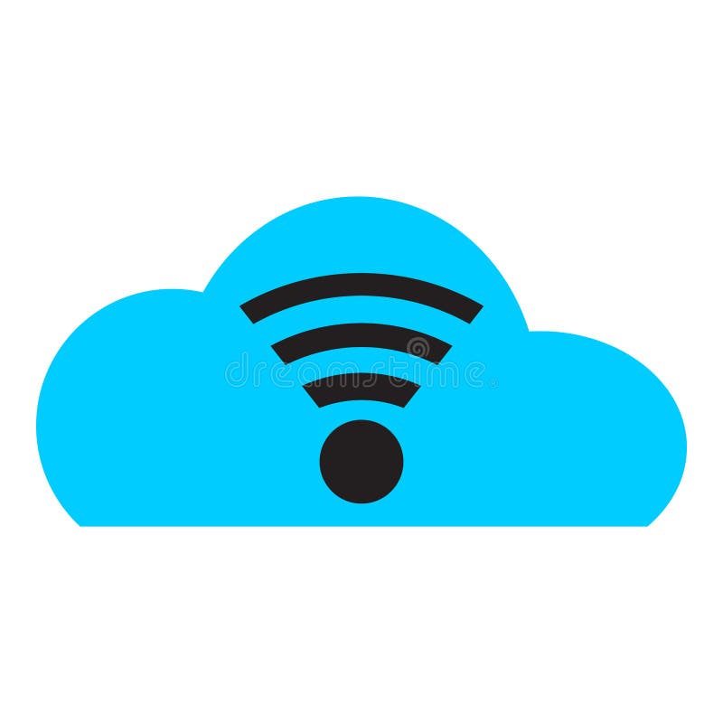 Cartoon Cloud Wireless Connection Stock Vector - Illustration of ...