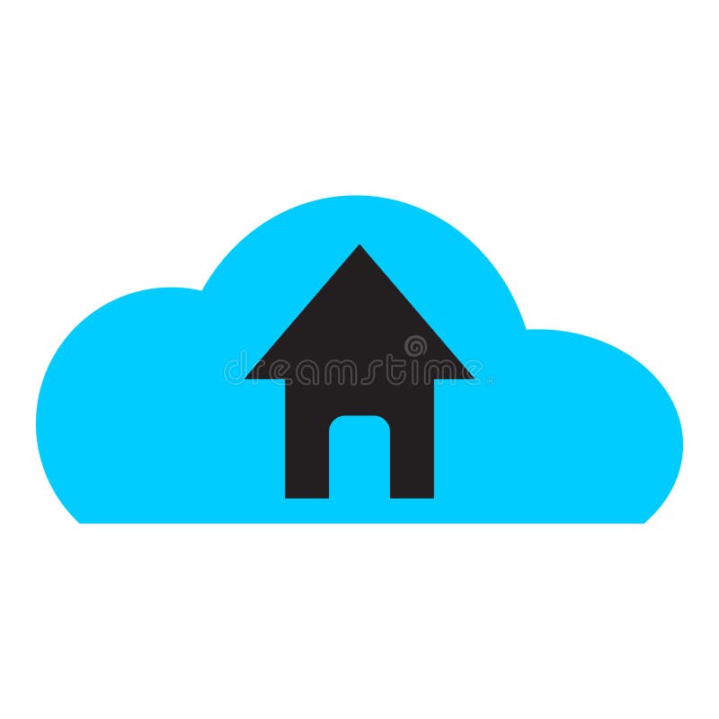 Cartoon cloud home stock vector. Illustration of logo - 258071989