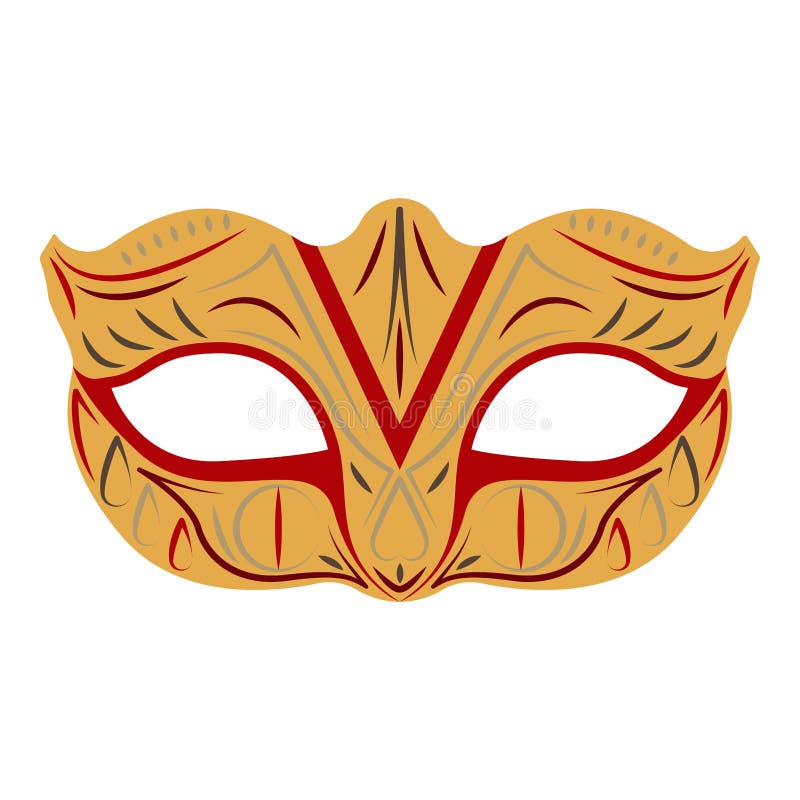 Cartoon carnival half mask stock vector. Illustration of venice - 258086628