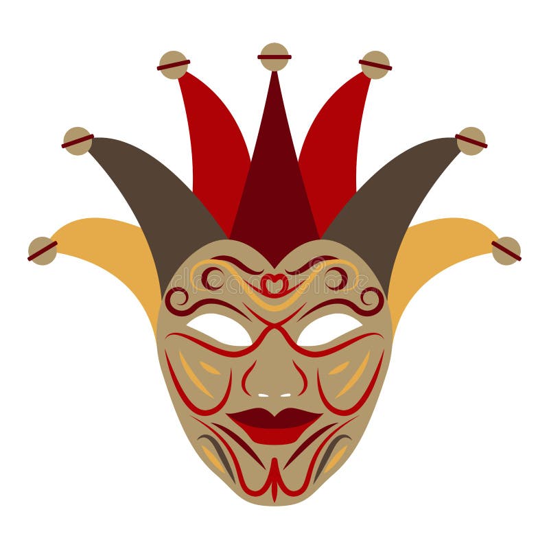 Cartoon carnival mask stock vector. Illustration of italy - 258086641