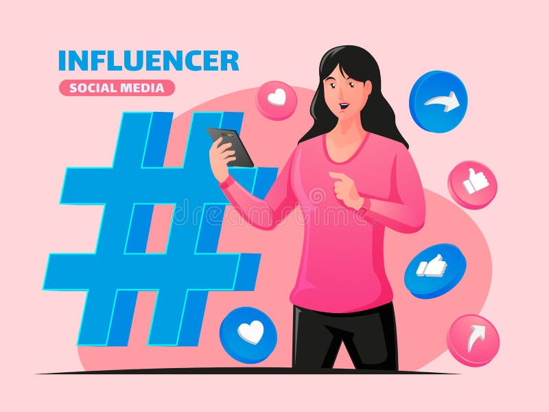 Hashtag Trending Topic Social Media Concept Stock Vector - Illustration ...