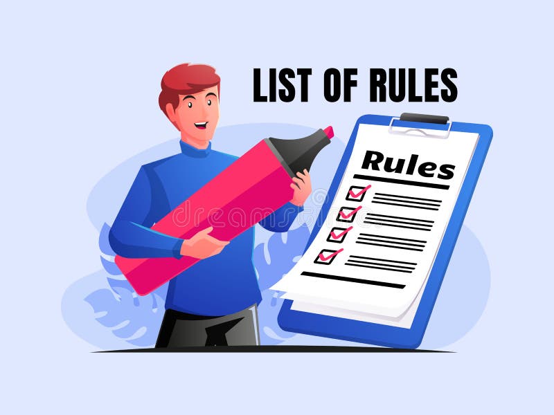 List or Rules Reading Guidance Making Checklist Stock Vector ...