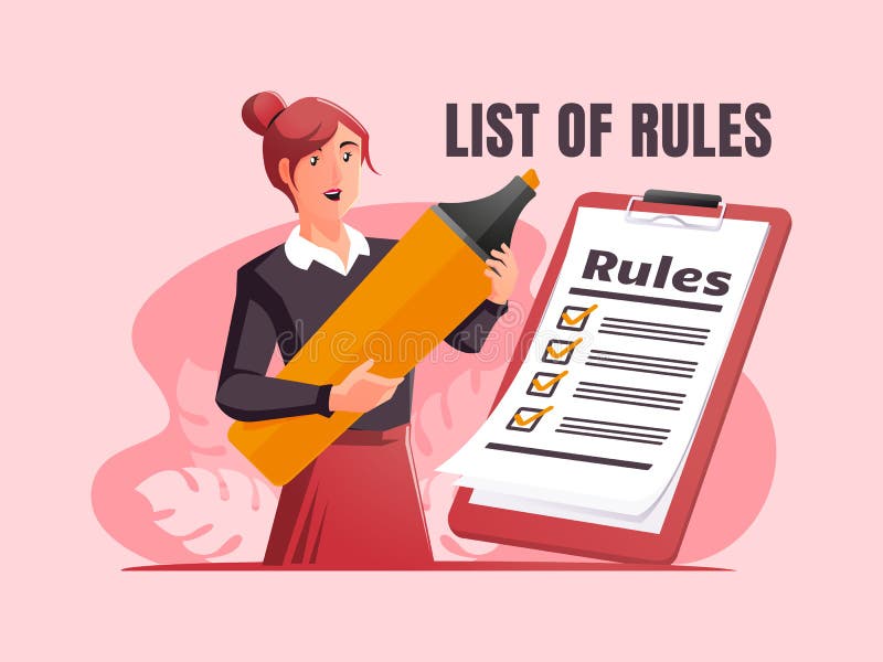 List or Rules Reading Guidance Making Checklist Stock Vector ...