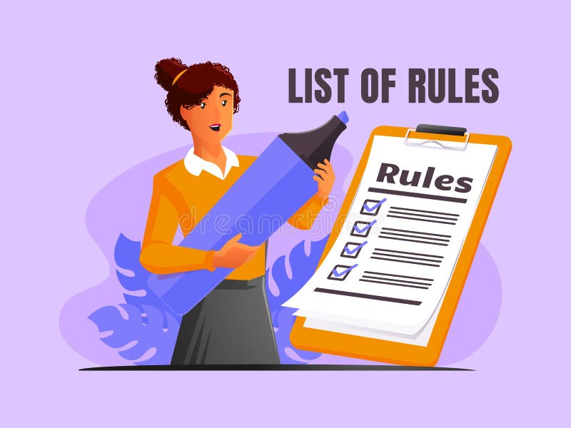 List or Rules Reading Guidance Making Checklist Stock Vector ...
