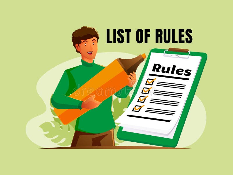 List or Rules Reading Guidance Making Checklist Stock Vector ...