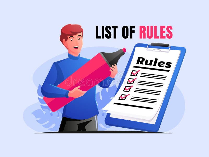 List or Rules Reading Guidance Making Checklist Stock Vector ...