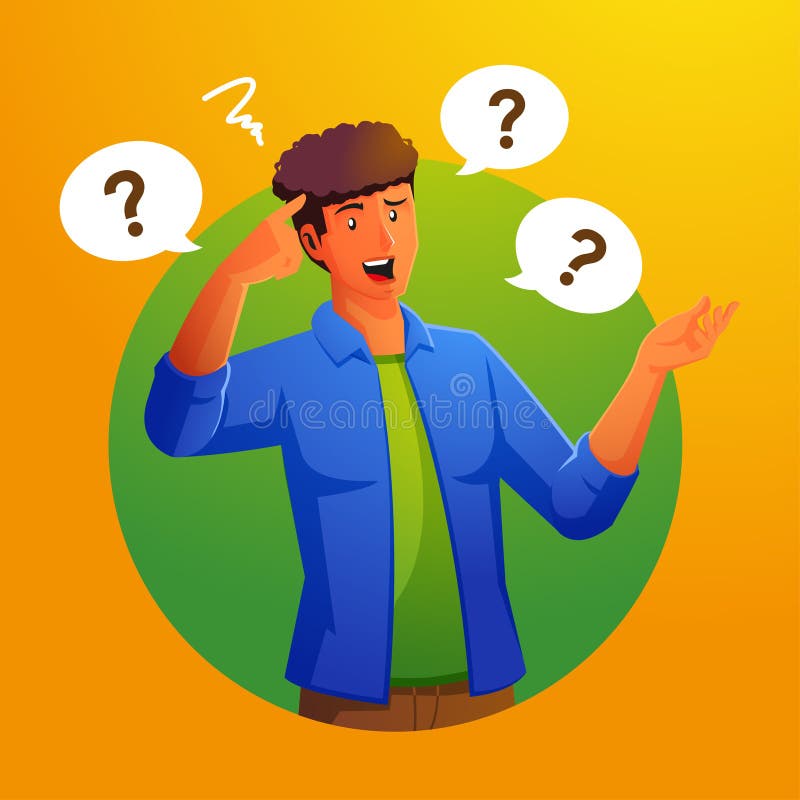 Young Man Showing Confused Gesture Stock Vector - Illustration of ...
