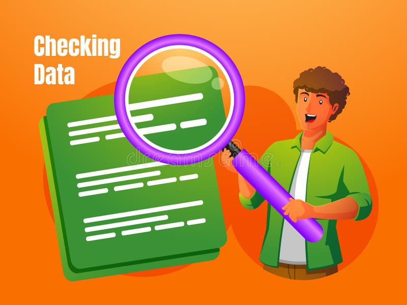 Magnifying Glass. Data Analytics, Annual Report, Result Checking Stock ...