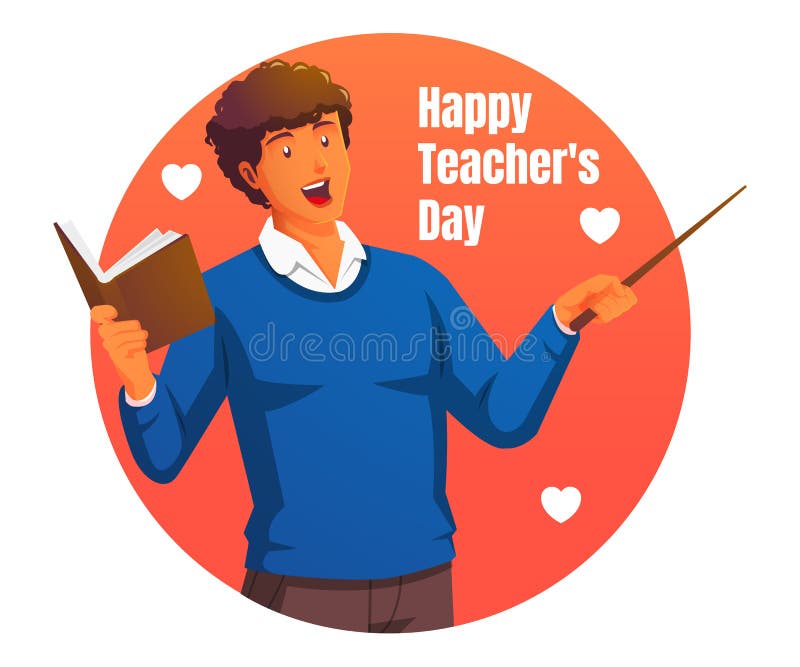 A Teacher Brings a Book and the Spirit of Teaching, Happy Teacher S Day ...