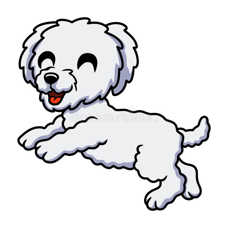 Cute Bichon Frise Cartoon Posing Stock Vector - Illustration of doggy ...