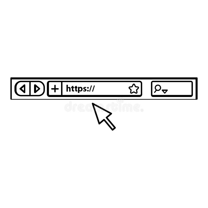 Thin line address bar stock vector. Illustration of thin - 258194306