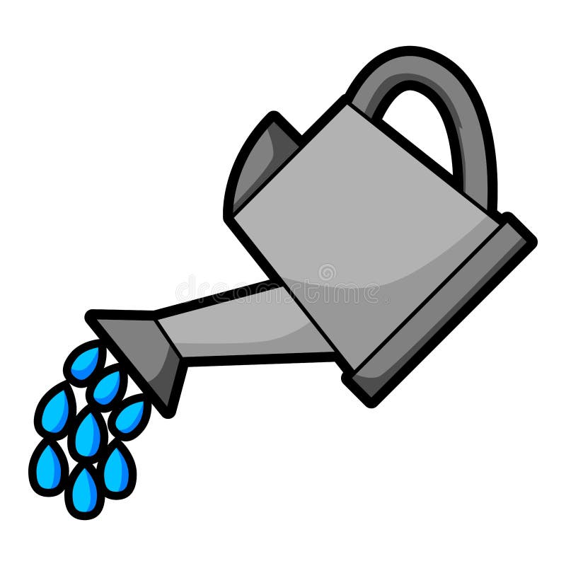 Cartoon watering can stock vector. Illustration of agriculture - 258199546