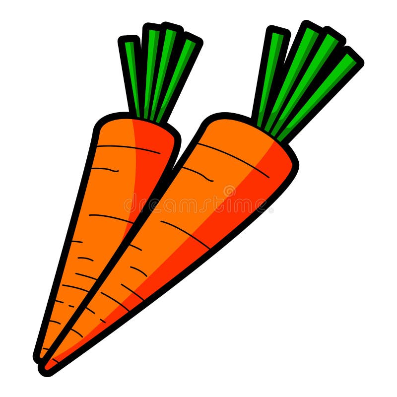 Cartoon carrot stock illustration. Illustration of design - 258199553