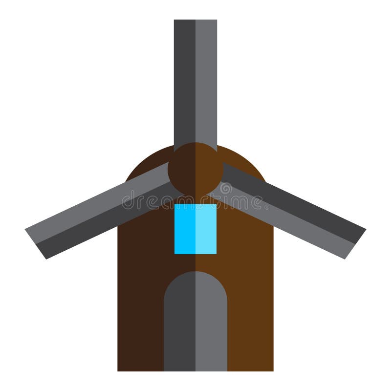 Cartoon windmill stock vector. Illustration of vector - 258204988