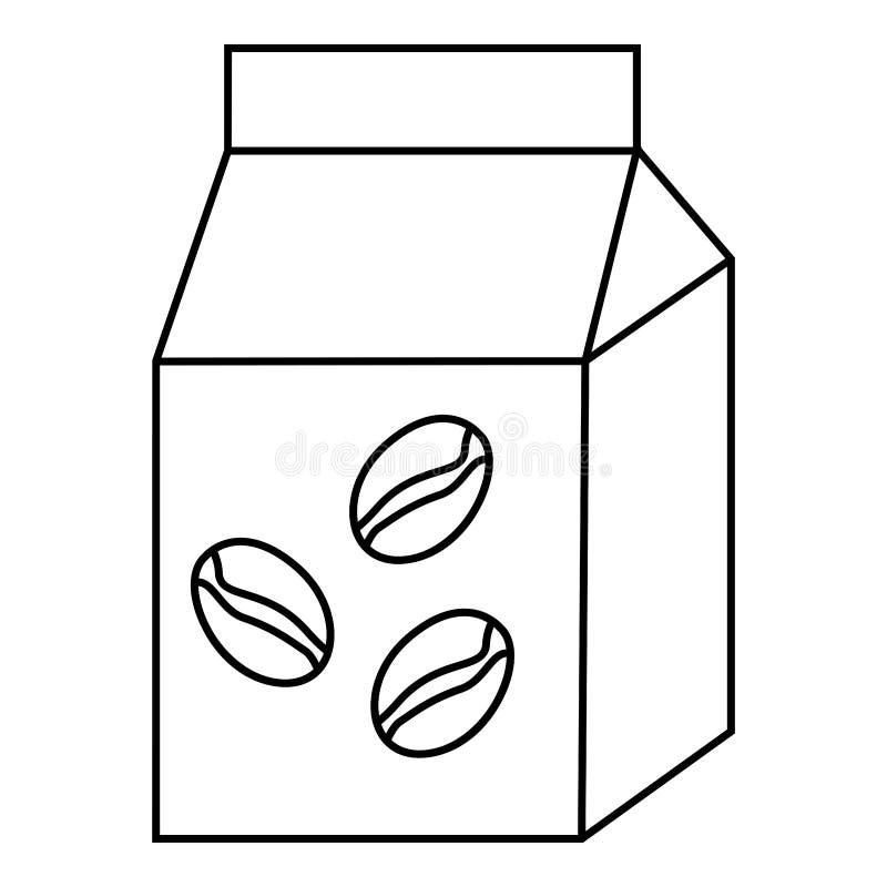 Cartoon coffee box stock vector. Illustration of logo - 258269088