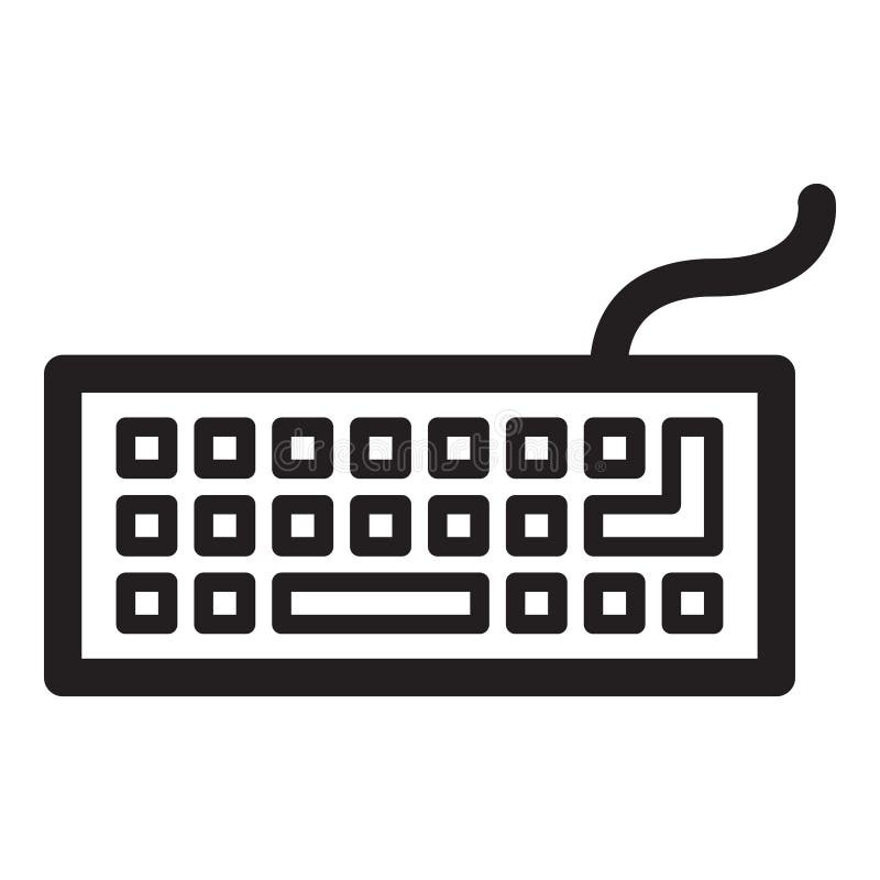 Cartoon computer keyboard stock vector. Illustration of design - 258270556