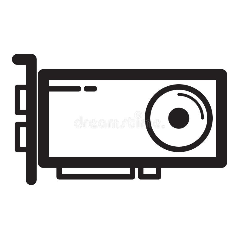 Cartoon vga graphic card stock vector. Illustration of vector - 258270575