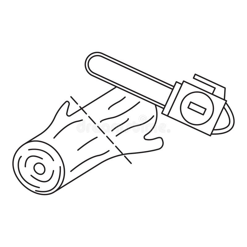 Cartoon cutting timber stock vector. Illustration of icon - 258273106