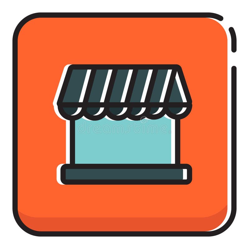 Cartoon shop stock vector. Illustration of apps, simple - 258282532