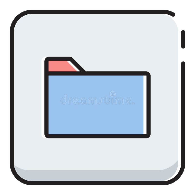 Cartoon folder stock vector. Illustration of simple - 258282558