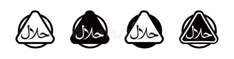 Set of Halal Food Products Labels ,Vector Halal Sign Certificate Tag ...