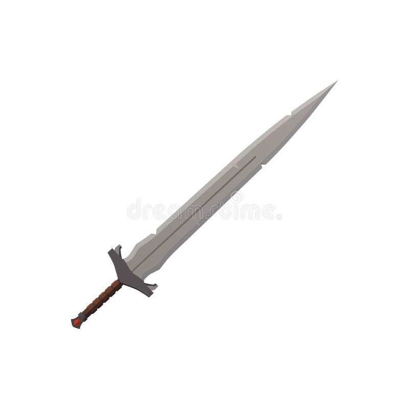 Realistic Sword, Ancient Sword Stock Vector - Illustration of ...