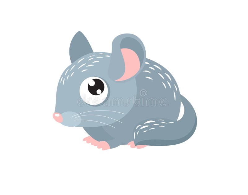 Print. Vector Cartoon Chinchilla. Sweet Rodent. Cartoon Character ...