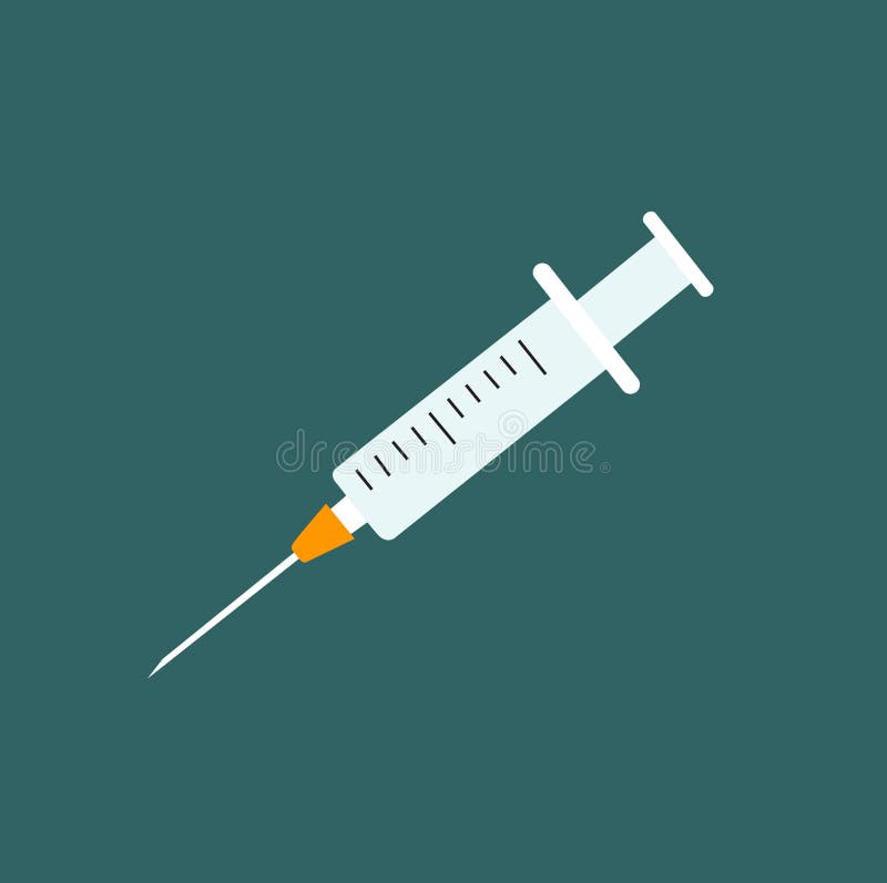 Print. Syringe. Vaccination. Analyzes. Syringe Simple Icon. Stock ...