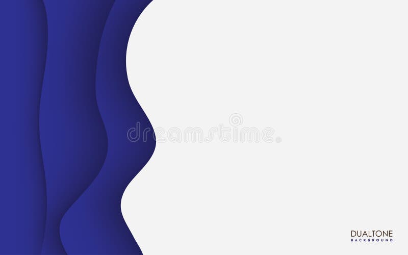 White and Blue Duotone Background with Waves Vector Illustration Stock ...
