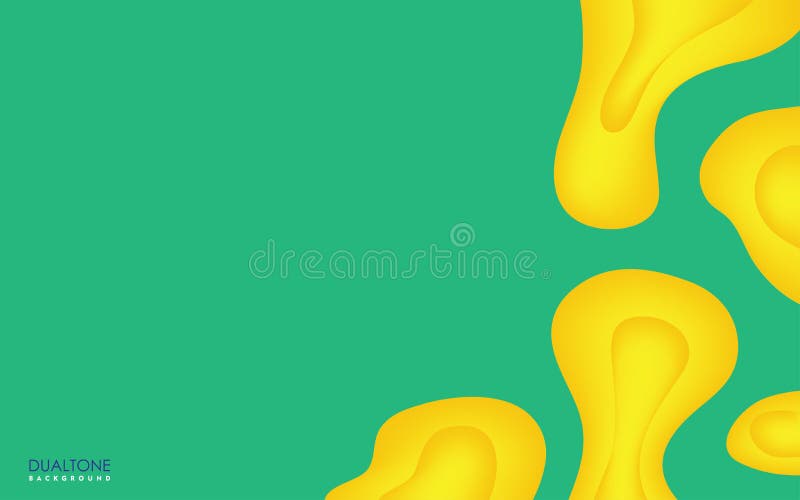 Green and Yellow Duotone Background with Waves Vector Illustration ...