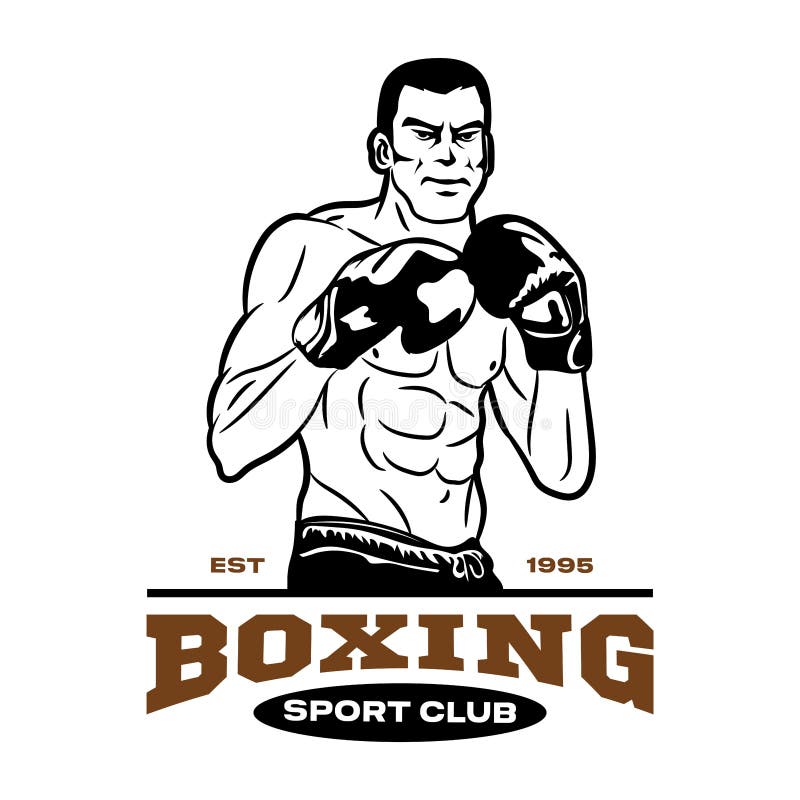 Boxing Club and Gym Vector Illustration Logo Design Stock Vector ...
