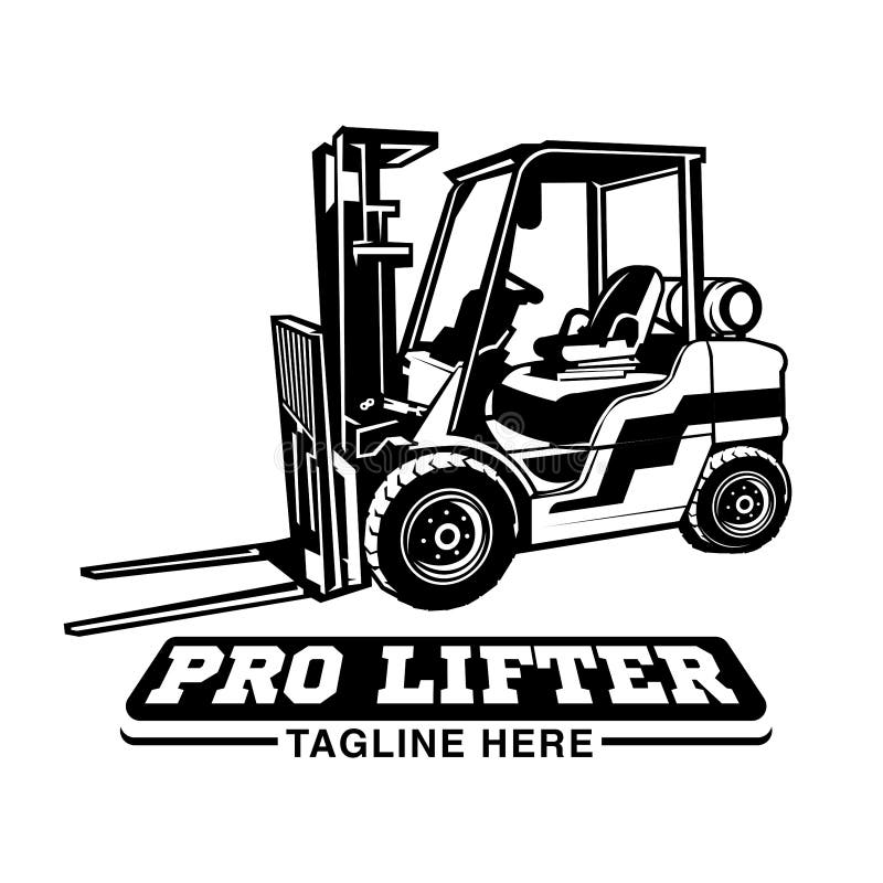 Forklift Vector Illustration Logo Design Stock Vector - Illustration of ...