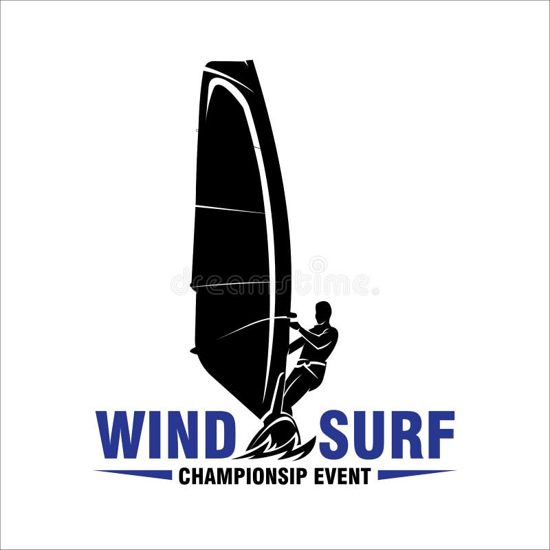 Wind Surfing Vector Illustration Championship Event Logo Design Stock ...