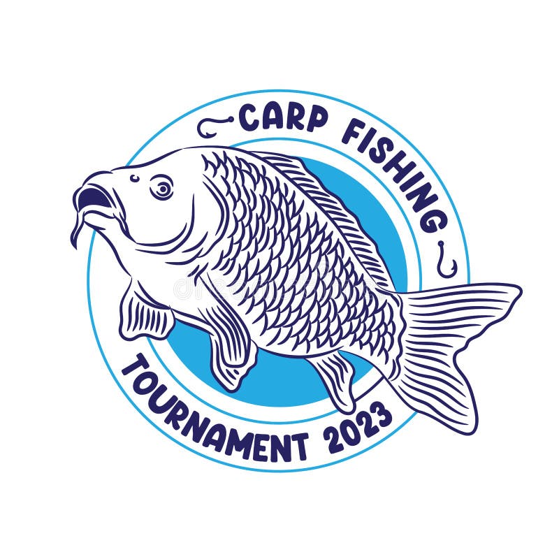 Carp Fish Vector Illustration Fishing Shop Logo Design Stock ...