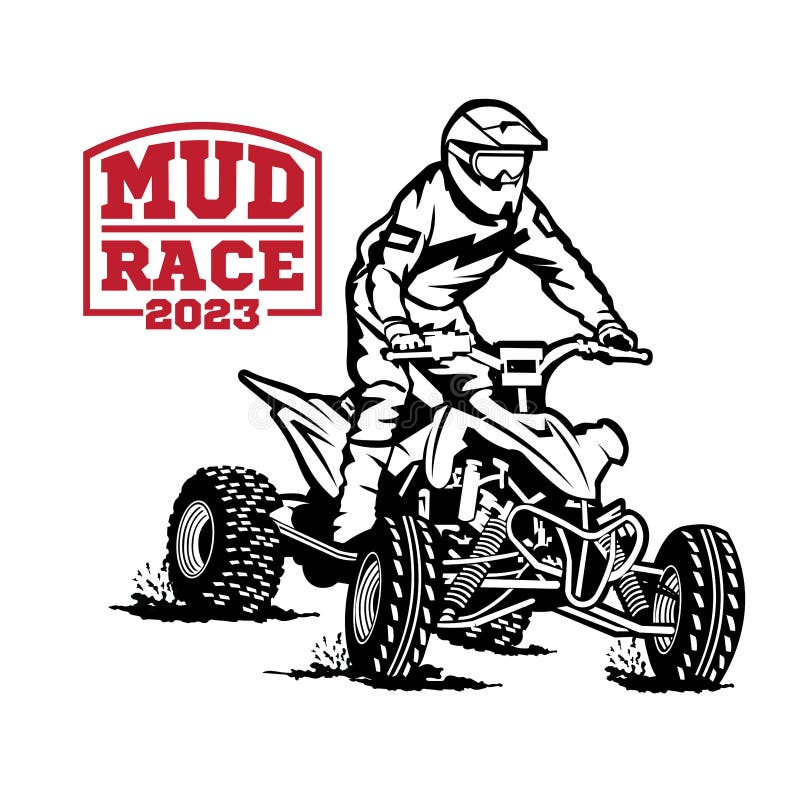 ATV Extreme Sport Racing Logo Gesign Stock Illustration - Illustration ...